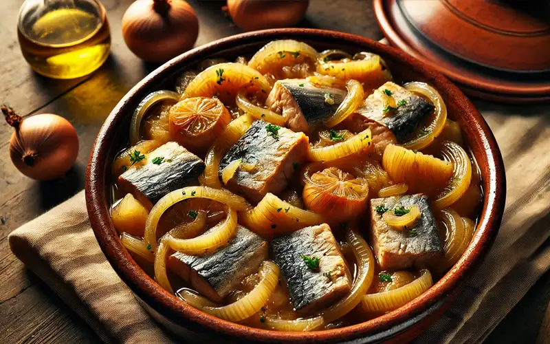 Receta fácil de Bonito Encebollado 🐟